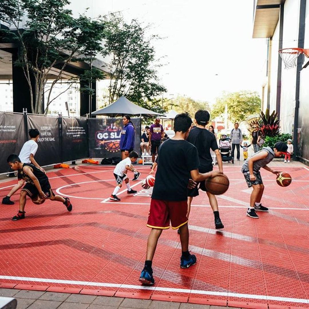 Basketball Court Flooring System - Half Court | Includes Court Marking ...