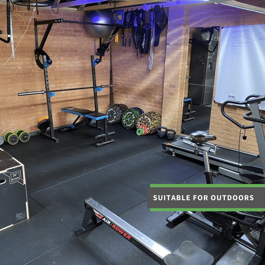 60mm Heavy Duty Gym Tile | Rubber Gym Matting – Sprung Gym Flooring